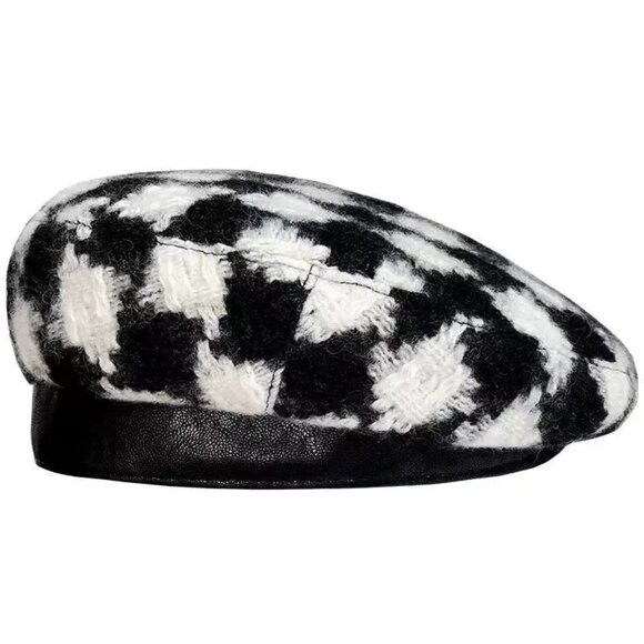Accessories | Women Black White Berets Formal Hat | Poshmark